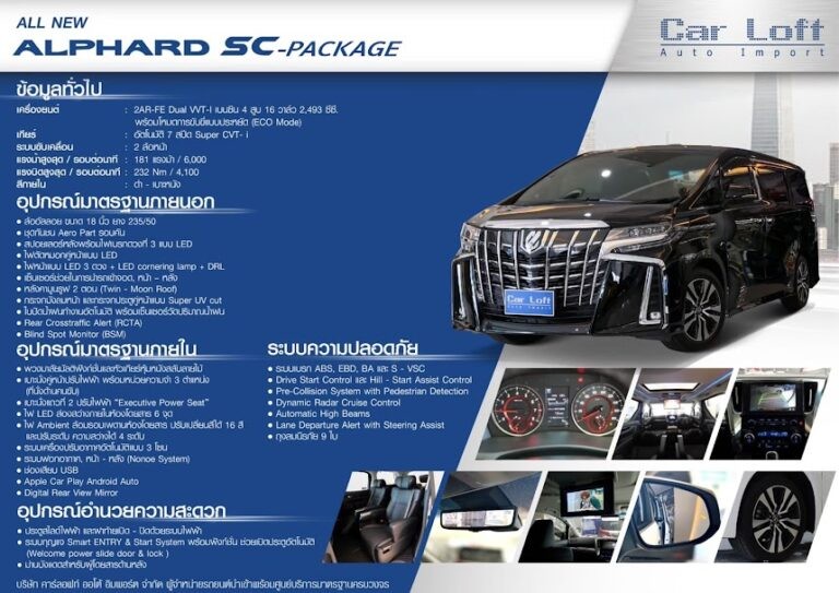 TOYOTA ALPHARD SC Package - Car Loft Auto Import โชว์รูม Alphard ...